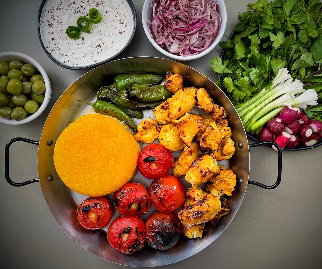 Jujeh Kabab (Persian Saffron Chicken Kebabs)