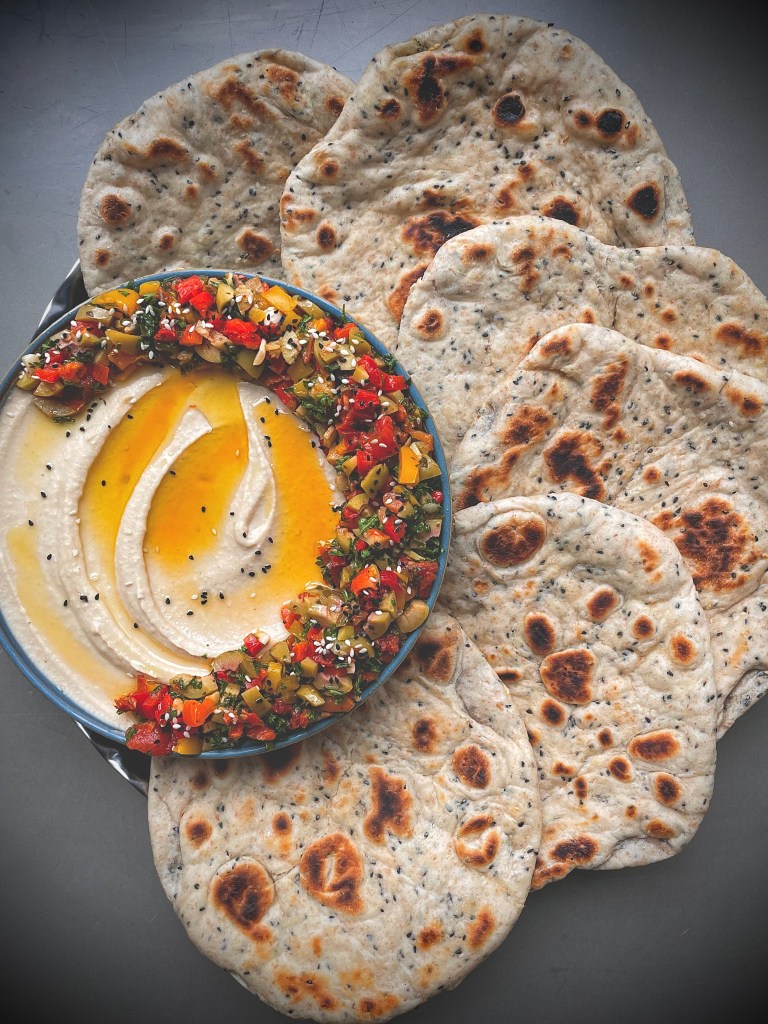 Sesame and Nigella Seed Flatbread - Saffron & Herbs